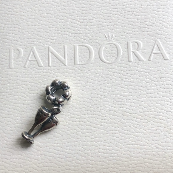Pandora | Jewelry | Authentic Pandora Cheers Champagne Wine Glasses ...